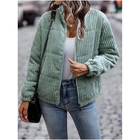BellanBlue | Jackets & Coats | Cozy Mint Green Corduroy Oversized ...